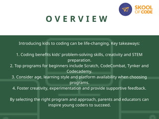 Coding Programs for Beginner Kids A Comprehensive Guide.pptx