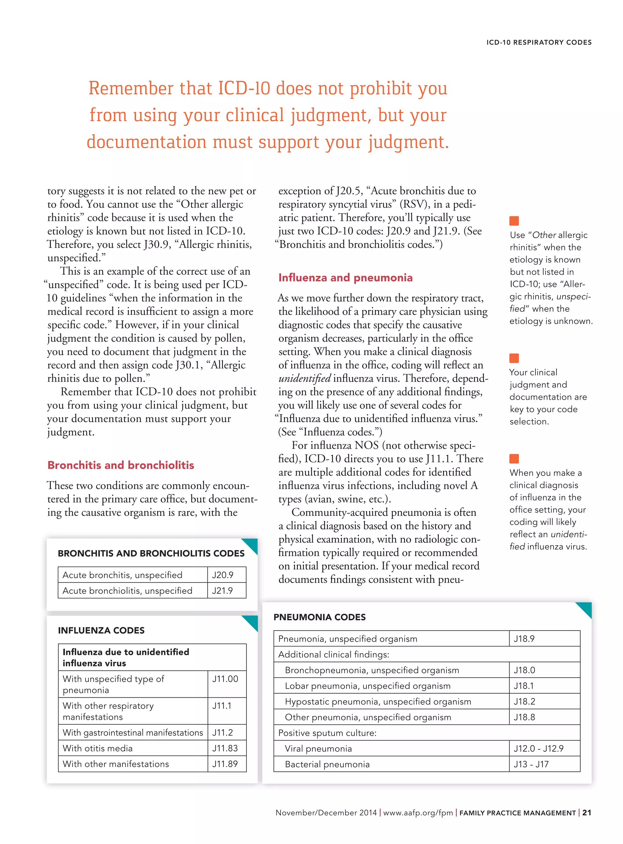 Coding respiratory problems article | PDF
