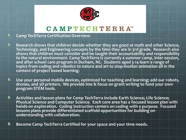 Coding, robotics & making...finding funds presentation | PPTX