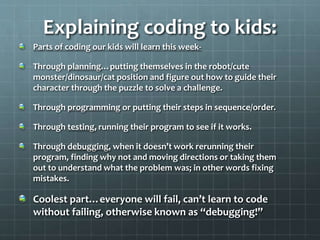 Coding, robotics & making...finding funds presentation | PPTX
