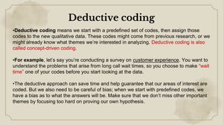 Coding, Segmenting & Categorizing in Qualitative Data Analysis | PPT
