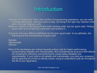 Coding standard | PPT