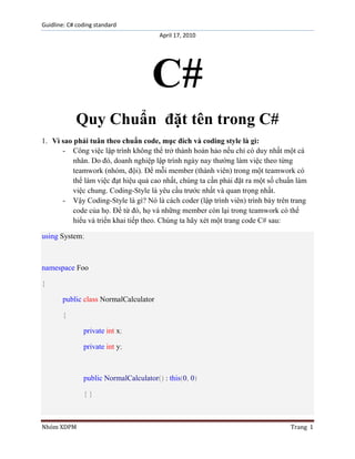 Coding standard | PDF