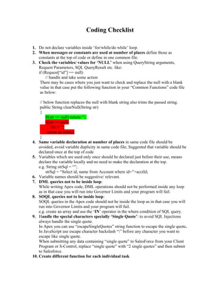 Coding standards | DOC