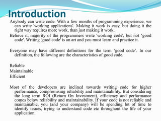 Coding standards | PPTX