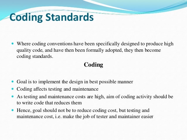 Coding standards