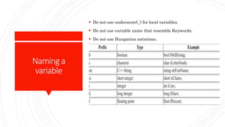 Coding standards | PPTX
