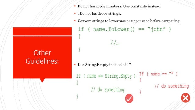 Coding standards | PPTX | Programming Languages | Computing