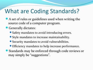 Codingstandards matiar | PPT
