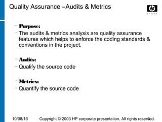 Coding standards & code verification through together cc | PPT