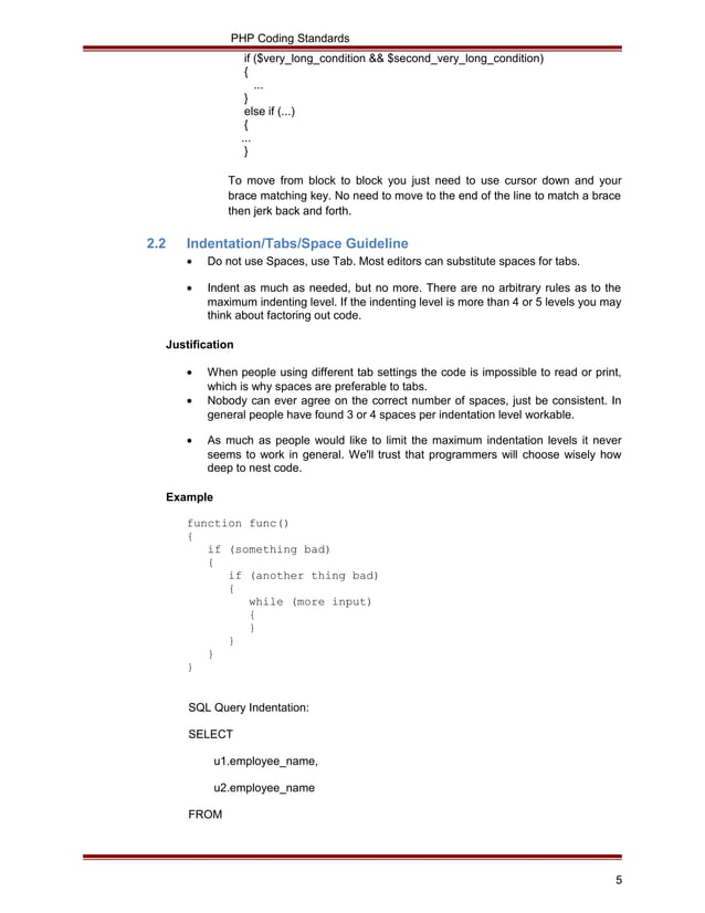 Coding Standards Php Doc Programming Languages Computing