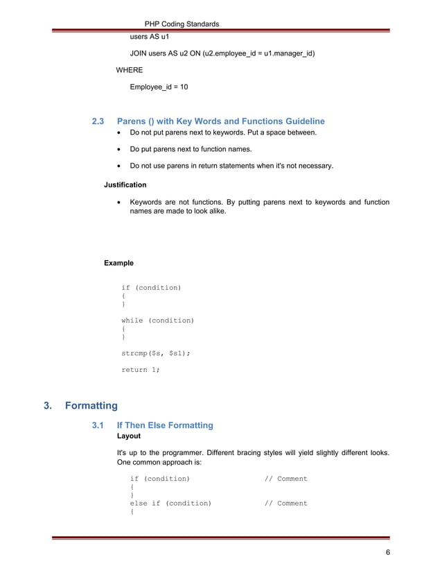 Coding Standards Php Doc Programming Languages Computing