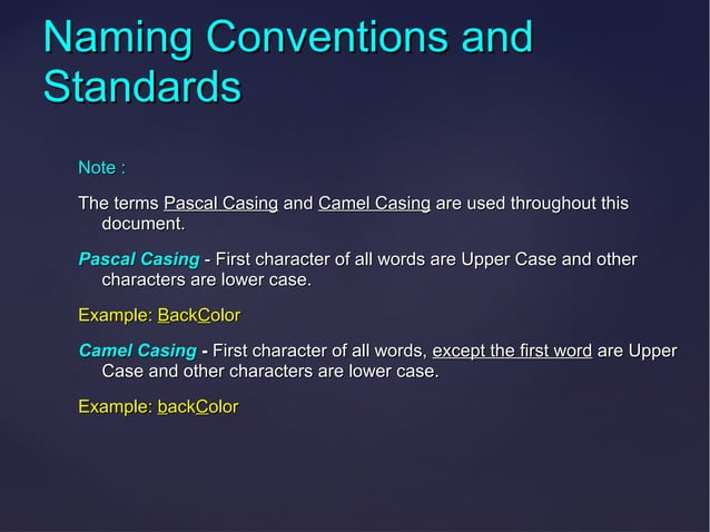 Coding Standards And Best Practices For Iosc Ppt 