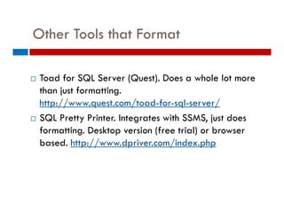 Coding T-SQL in a Team Environment | PDF