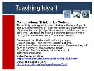 Year 5-6: Ideas for teaching coding | PPTX