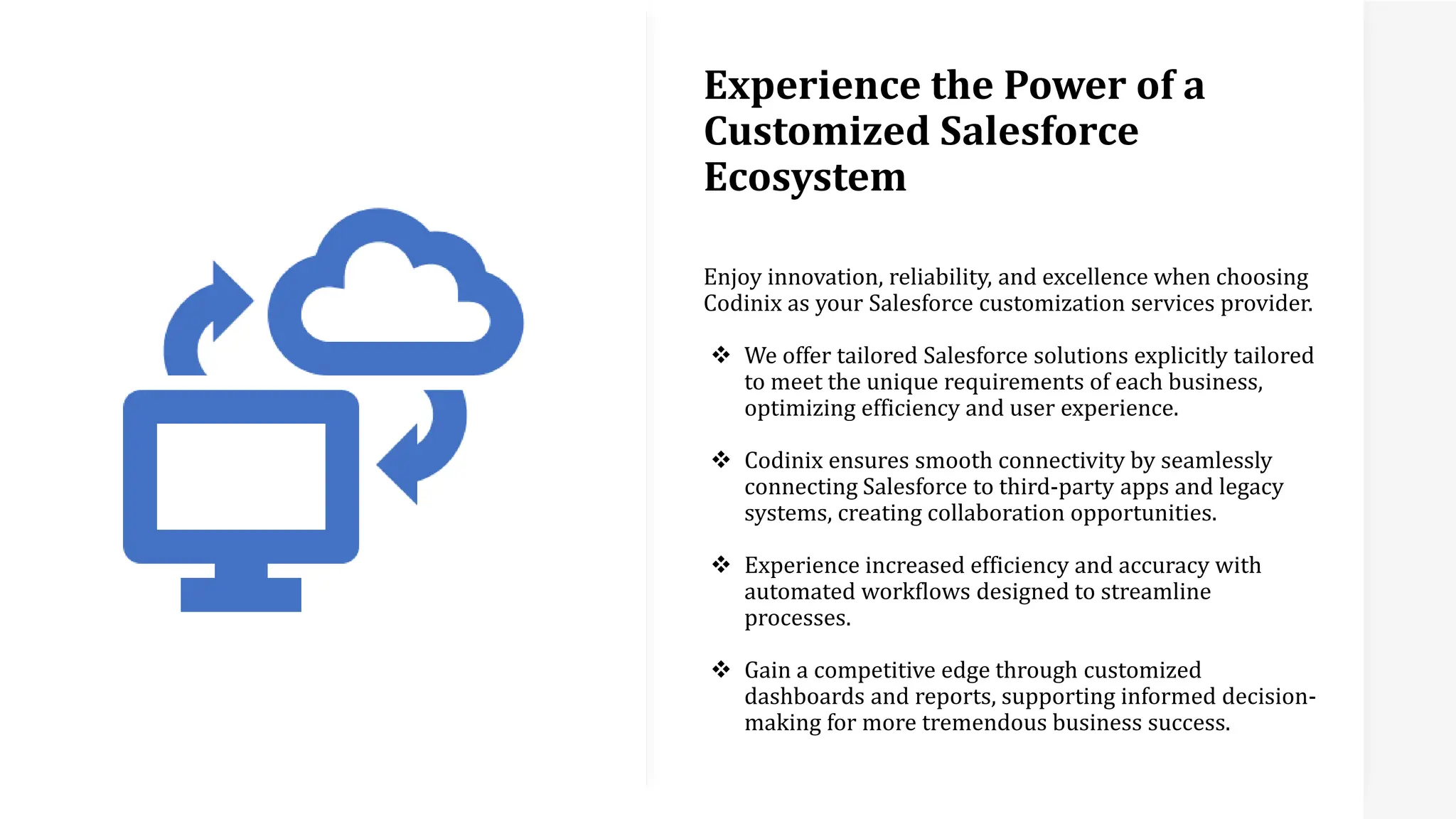 Codinix Driving Efficiency And Innovation Through Salesforce Customizationpptx