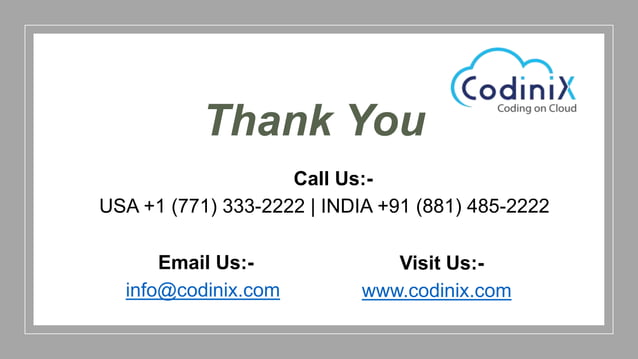 Codinix Go To Partners For Salesforce Customization Pptx