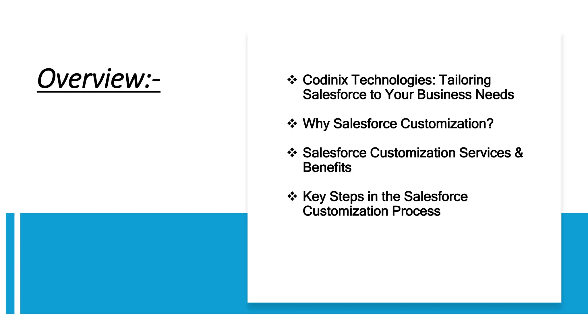Codinix Technologies Salesforce Customization Services Pptx