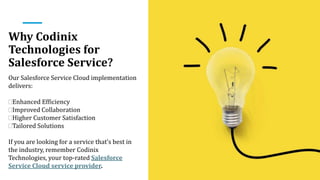 Codinix Technologies Salesforce Service Cloud Consultants_.pptx | Cloud Computing | Internet