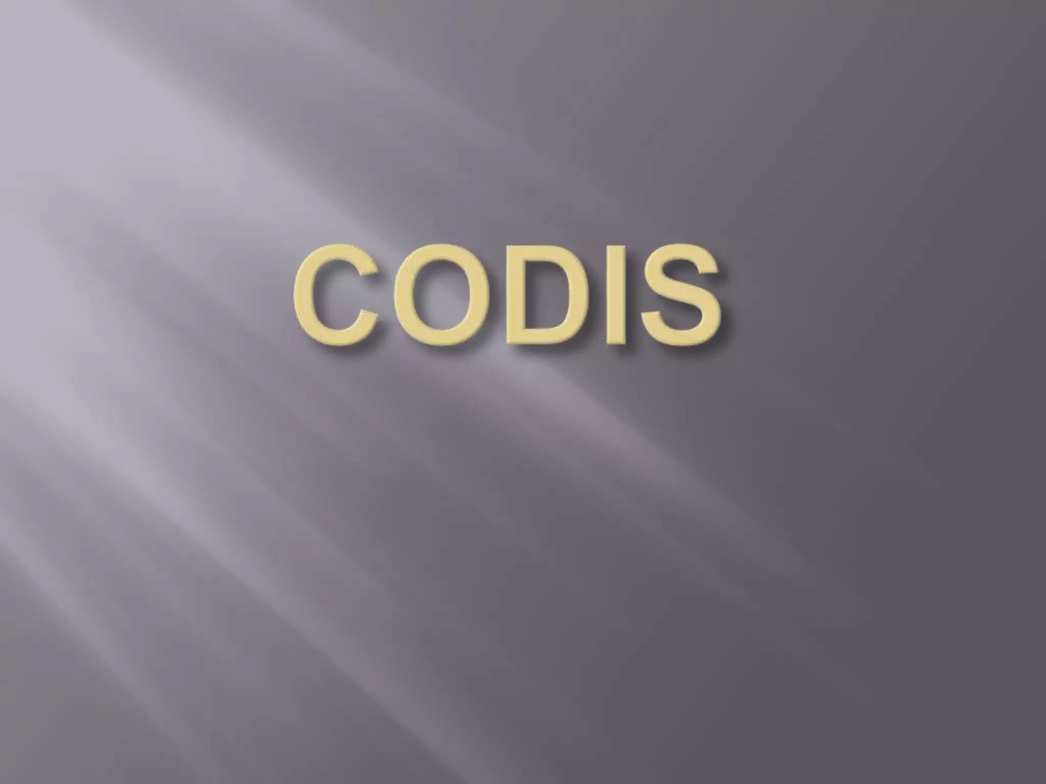 Codis | PPT