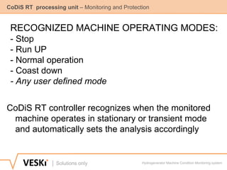 CoDiS - All in one Monitoring Platform for Hydrogenerators | PDF