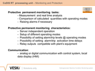 CoDiS - All in one Monitoring Platform for Hydrogenerators | PDF