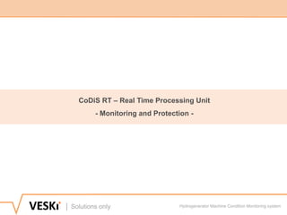 CoDiS - All in one Monitoring Platform for Hydrogenerators | PDF