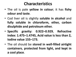 COD LIVER OIL- Cod oil | PPTX