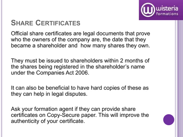 Limited Company Documents | PPT