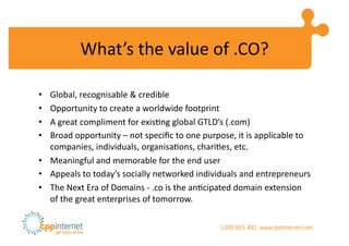 Introducing .CO Domains | PPT
