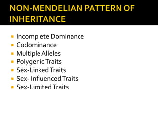NON MENDELIAN GENETICS. SCIENCE 9 codominance.pptx
