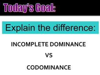 NON MENDELIAN GENETICS. SCIENCE 9 codominance.pptx