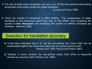 best presentation on codon bias and its appliaction | PPT