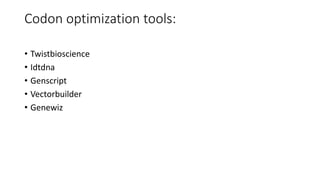 codon_optimization | PPTX