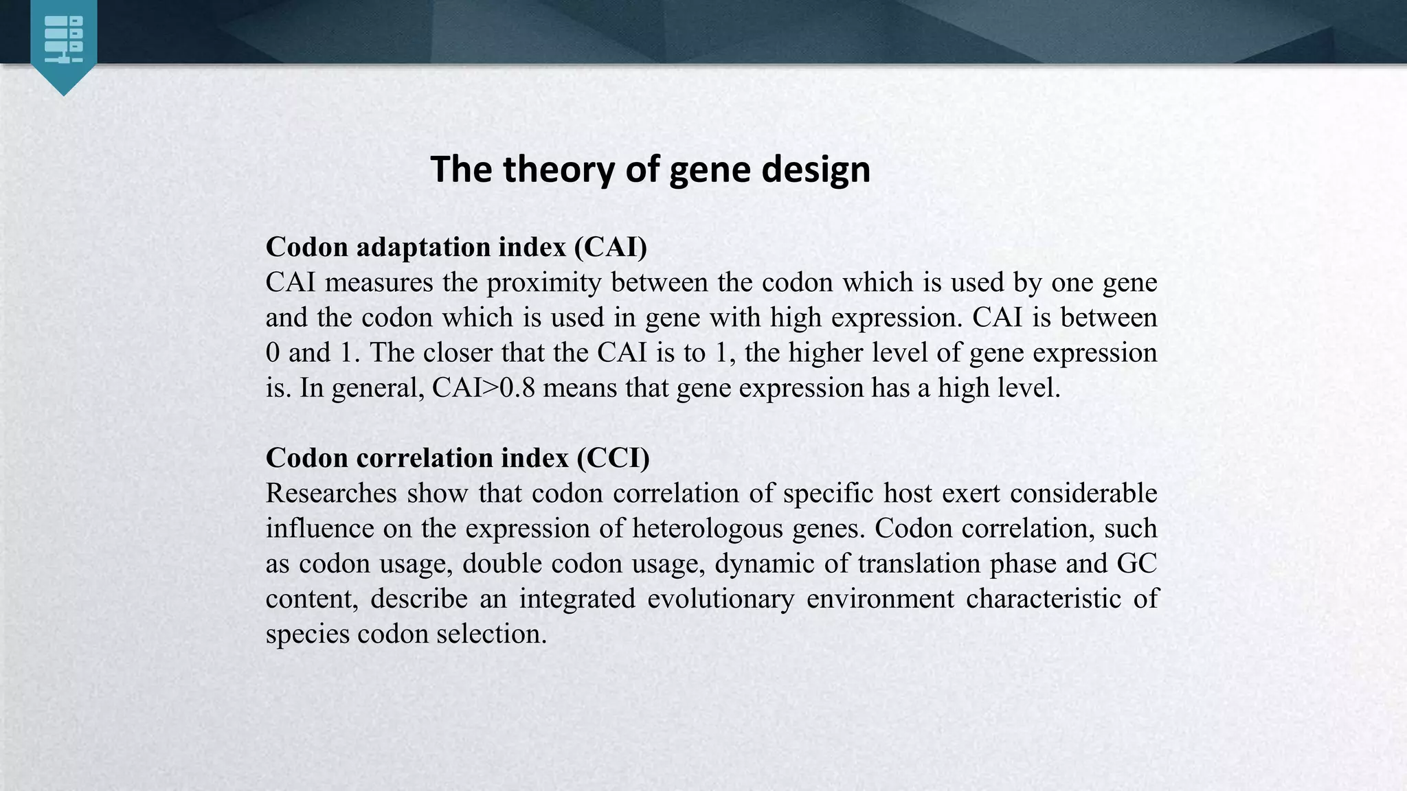 Codons Optimization by Creative Biogene | PPT