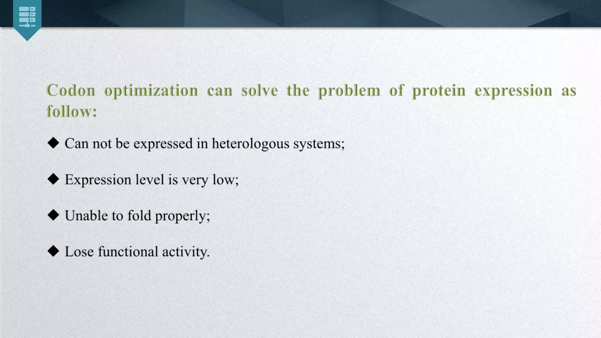 Codons Optimization by Creative Biogene | PPT