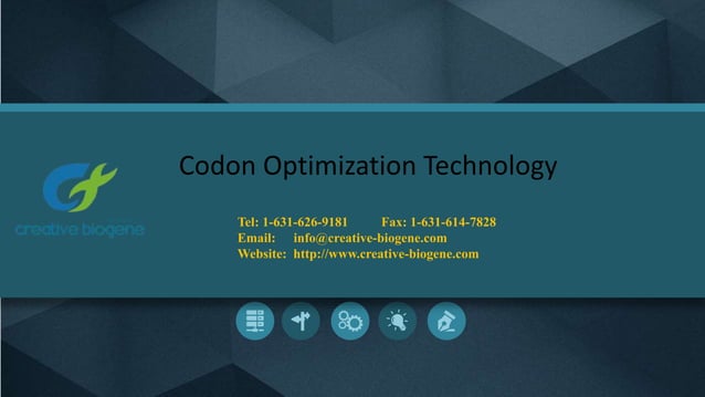 Codons Optimization by Creative Biogene | PPT