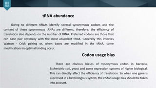 Codons Optimization by Creative Biogene | PPT