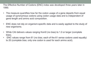 Codon usage/bias | PPTX