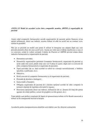 Cod practica etica asociatii de pacienti vs. pharma | PDF