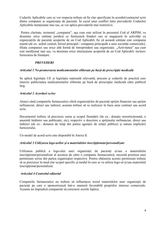 Cod practica etica asociatii de pacienti vs. pharma | PDF