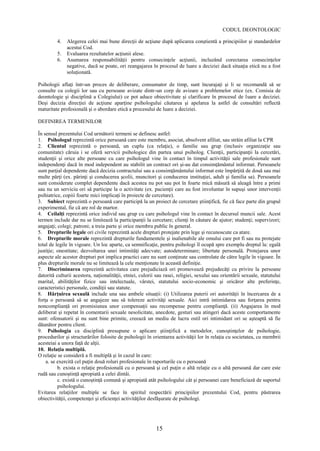 Codul deontologic | PDF