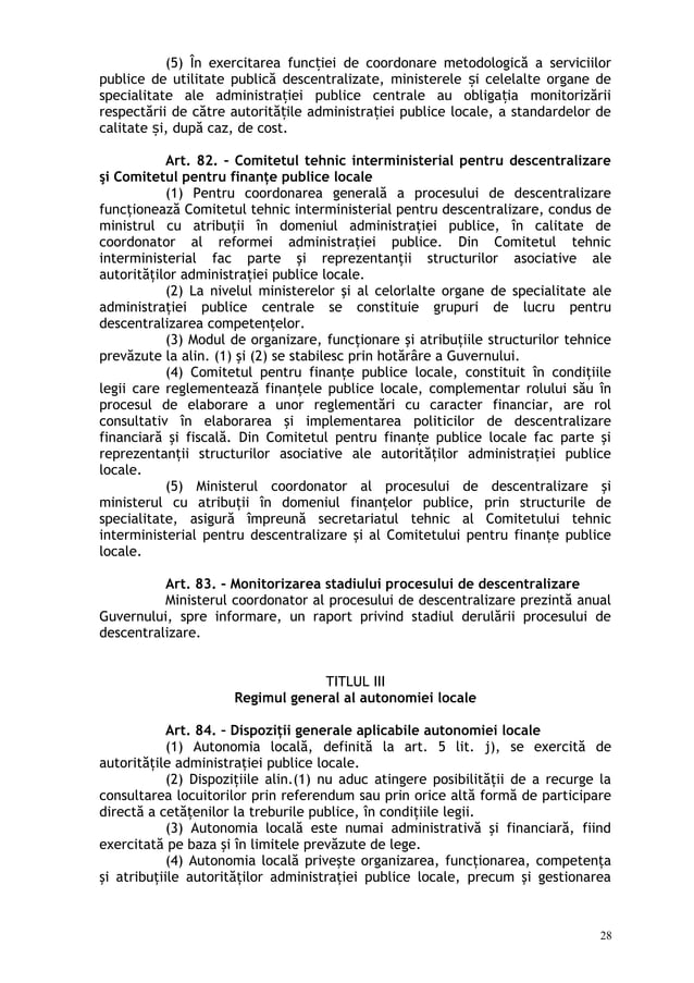 Codul Administrativ al României | PDF