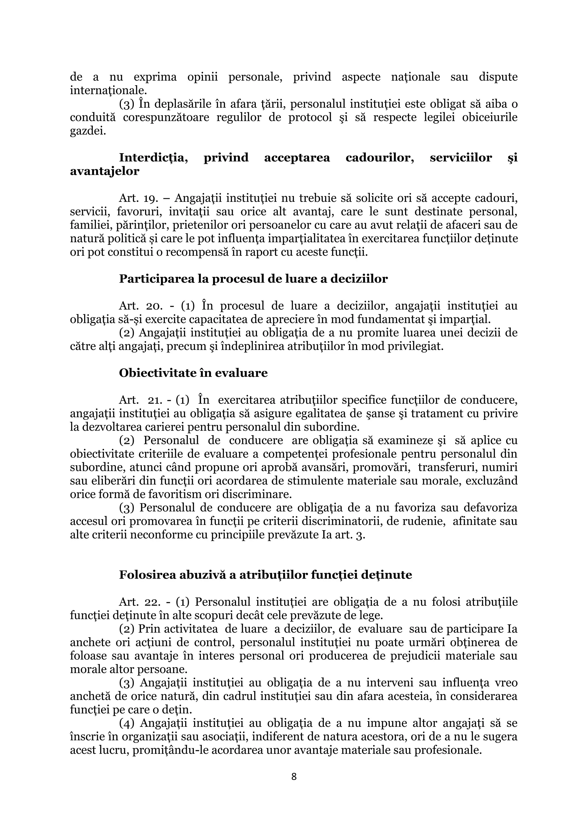 Codul de conduita 2018 2019 | PDF
