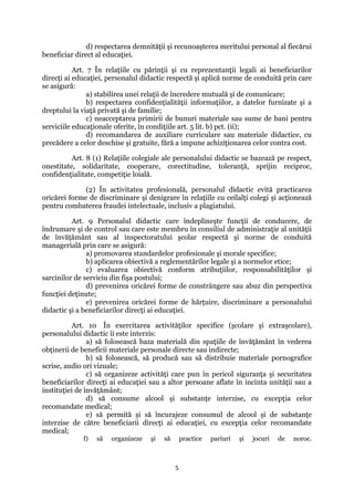 Codul de conduita 2018 2019 | PDF