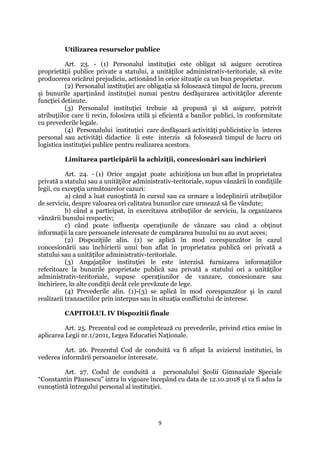 Codul de conduita 2018 2019 | PDF