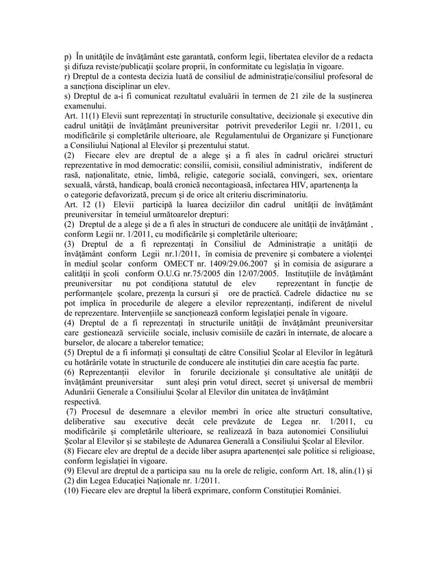 Codul de conduita etica si morala al elevilor | PDF