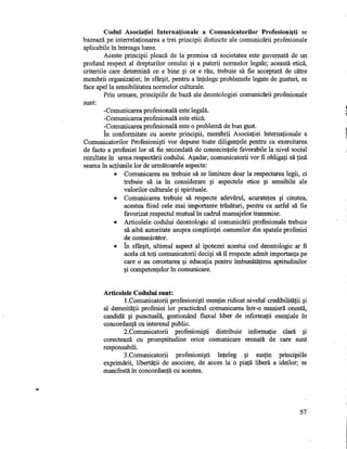 Codul deontologic al comunicatorilor profesionisti | PDF