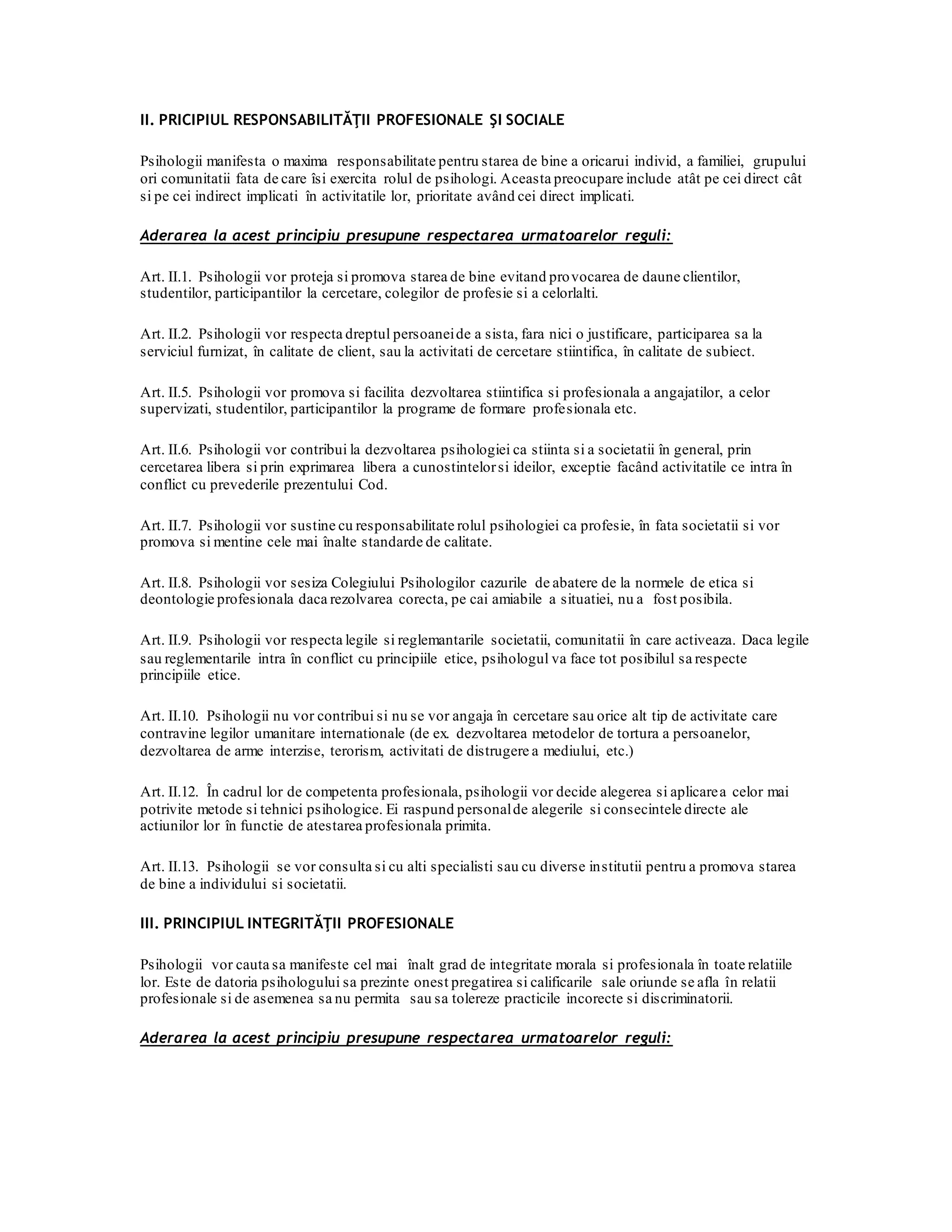 CODUL DEONTOLOGIC AL PROFESIEI DE PSIHOLOG.doc