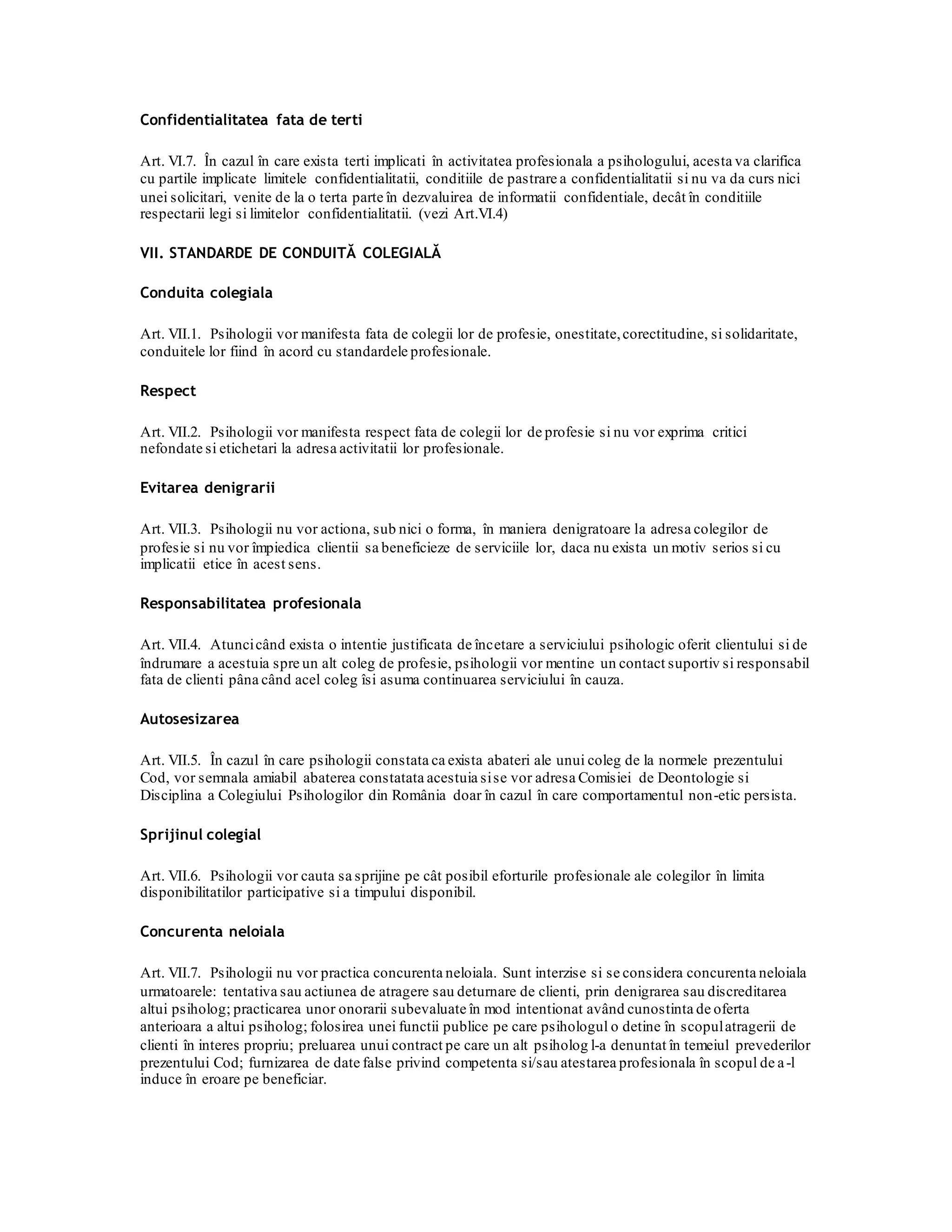 CODUL DEONTOLOGIC AL PROFESIEI DE PSIHOLOG.doc